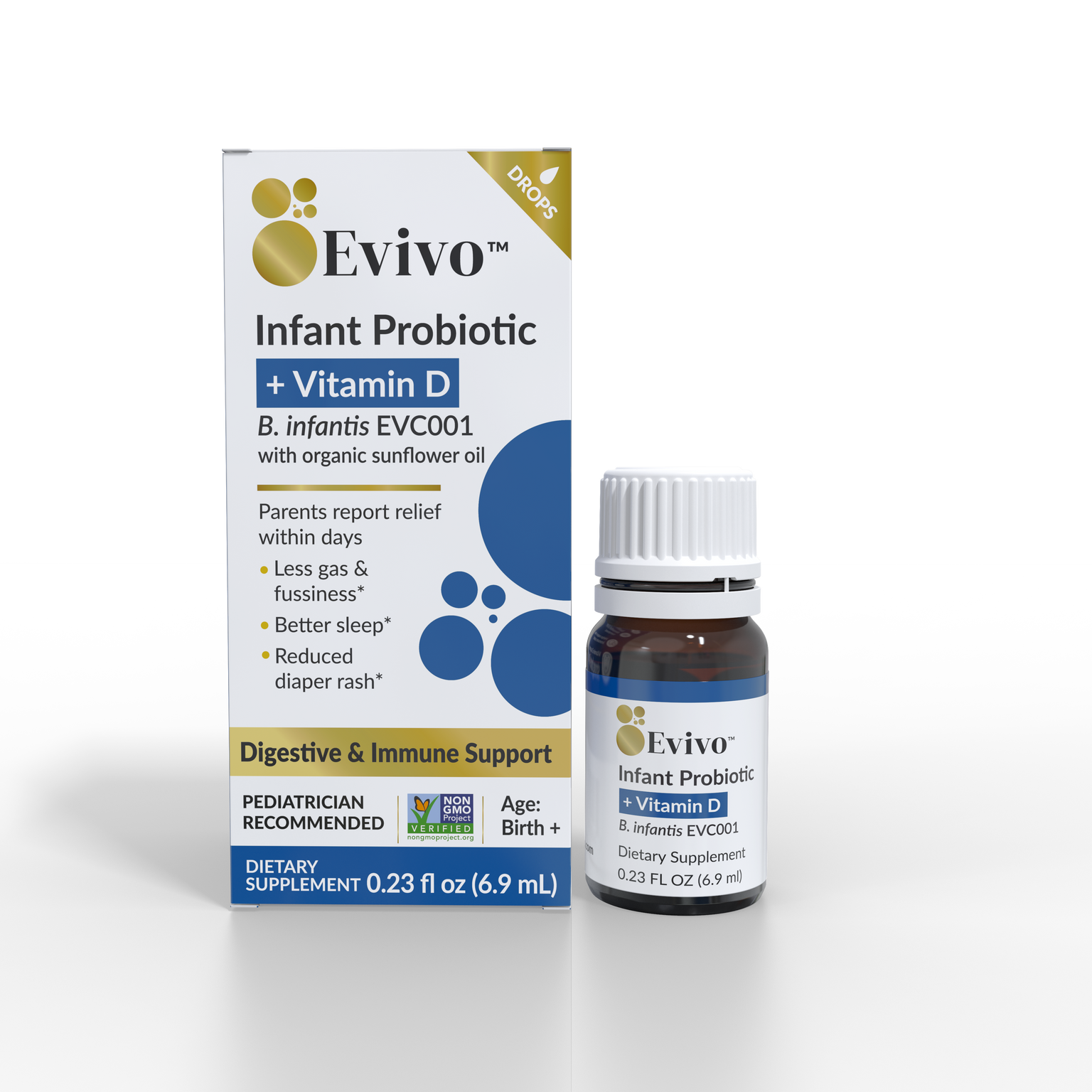 Evivo Probiotic Drops + Vitamin D